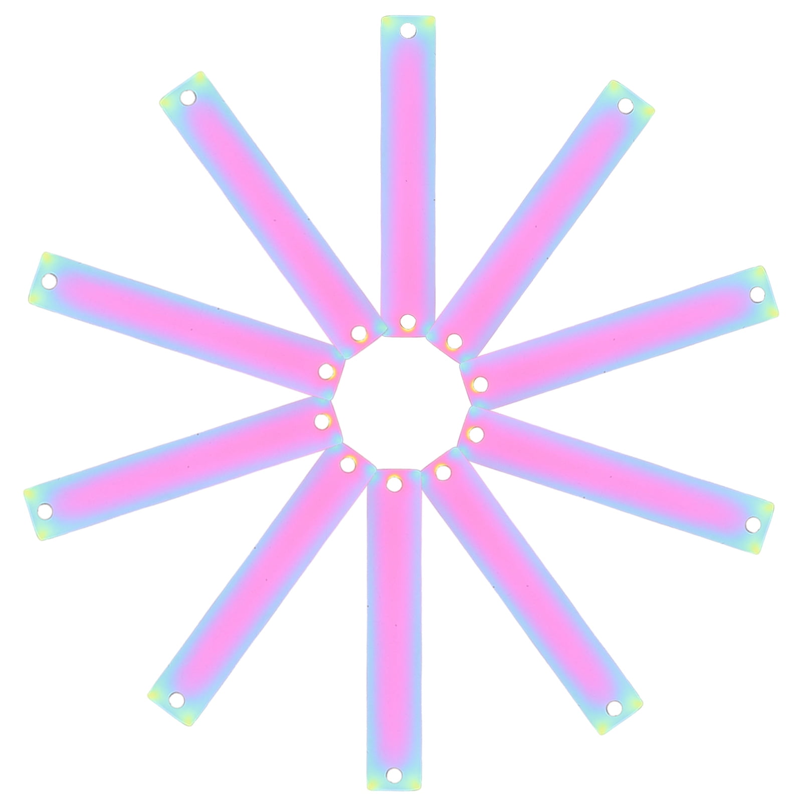 Houderco 10Pcs Metal Tag Diy Keychain Material Assorted Color For Diy ...