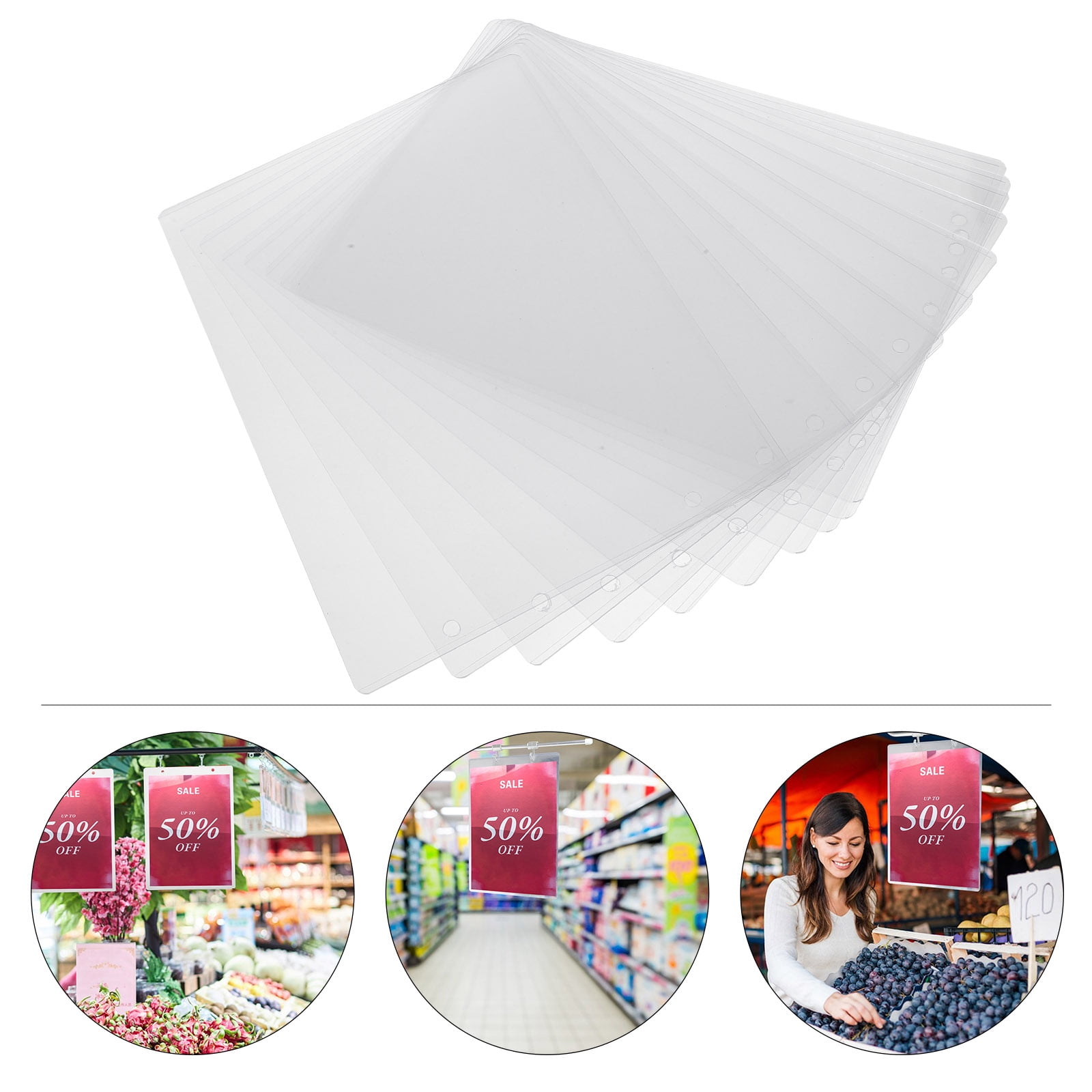 Houderco 10Pcs Photo Card Sleeves for Advertising Paper with Clear ...