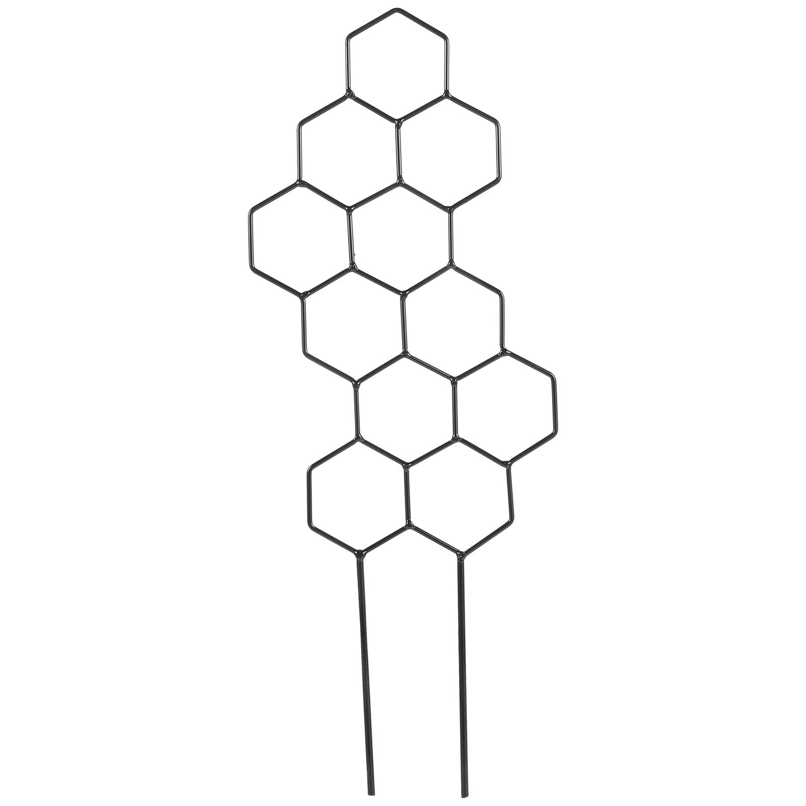 Houderco 1Pack Iron Honeycomb Plant Trellis 15x5.5in Black Geometric ...