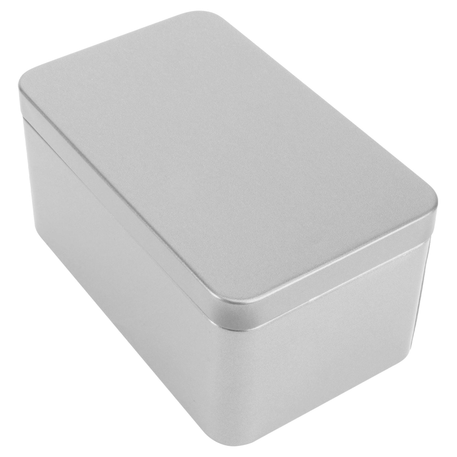 Houderco 1Pcs Metal Biscuits Box Rectangular Tinplate Box Silver ...