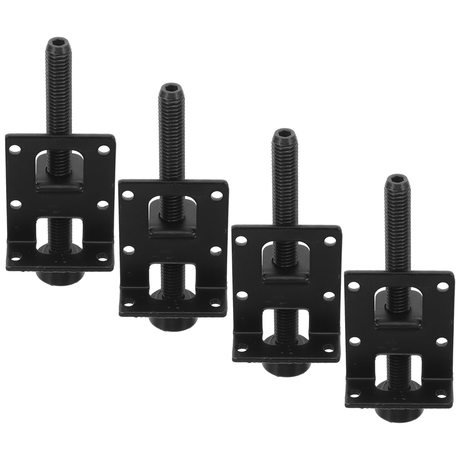 Houderco 4Pcs Heavy Duty Leg Levelers Tilt in Black Iron for Furniture ...