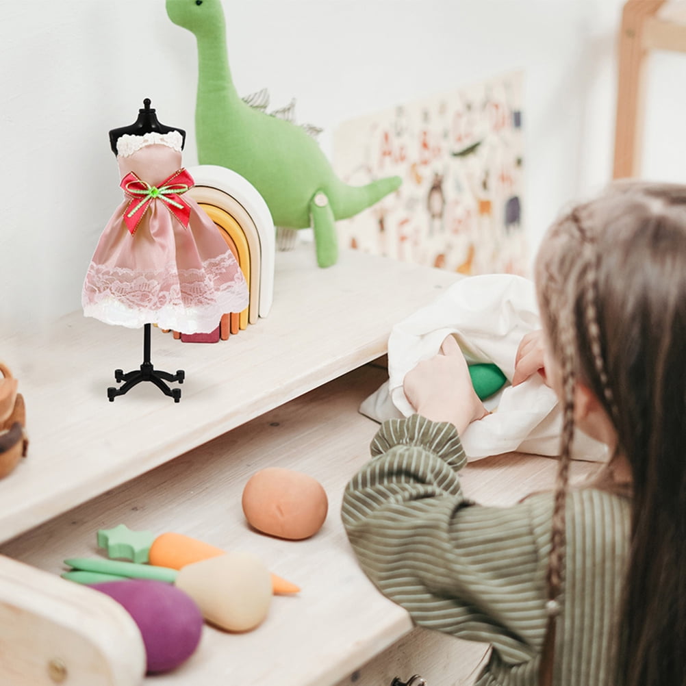 Houderco 6Pack Mini Mannequin Doll Dress Stands Black Plastic Body ...