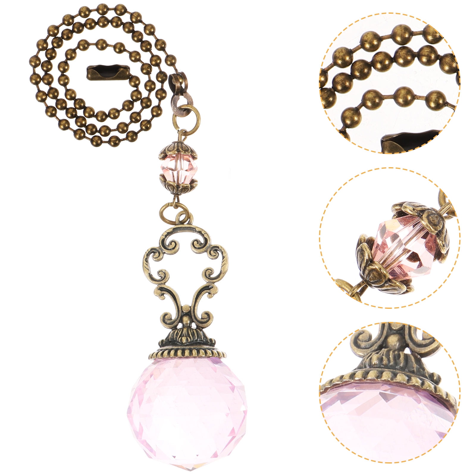 Houderco Ceiling Fan Pull Chain Replacement 2Pcs Crystal for Ceiling ...