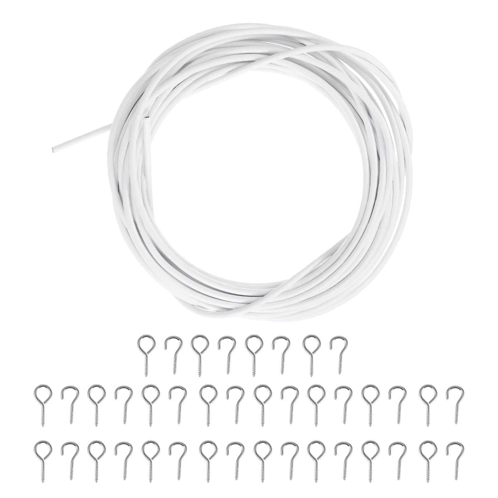 Houderco Curtain Hoops 1Set Heavy Duty for Hotels and Bathrooms White ...