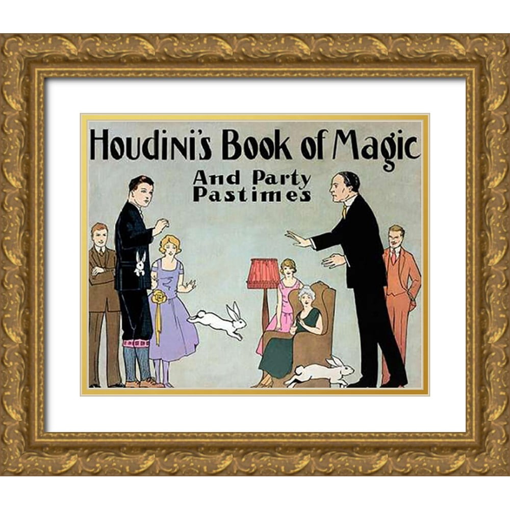 Houdini, Harry 24x20 Gold Ornate Wood Framed with Double Matting Museum ...