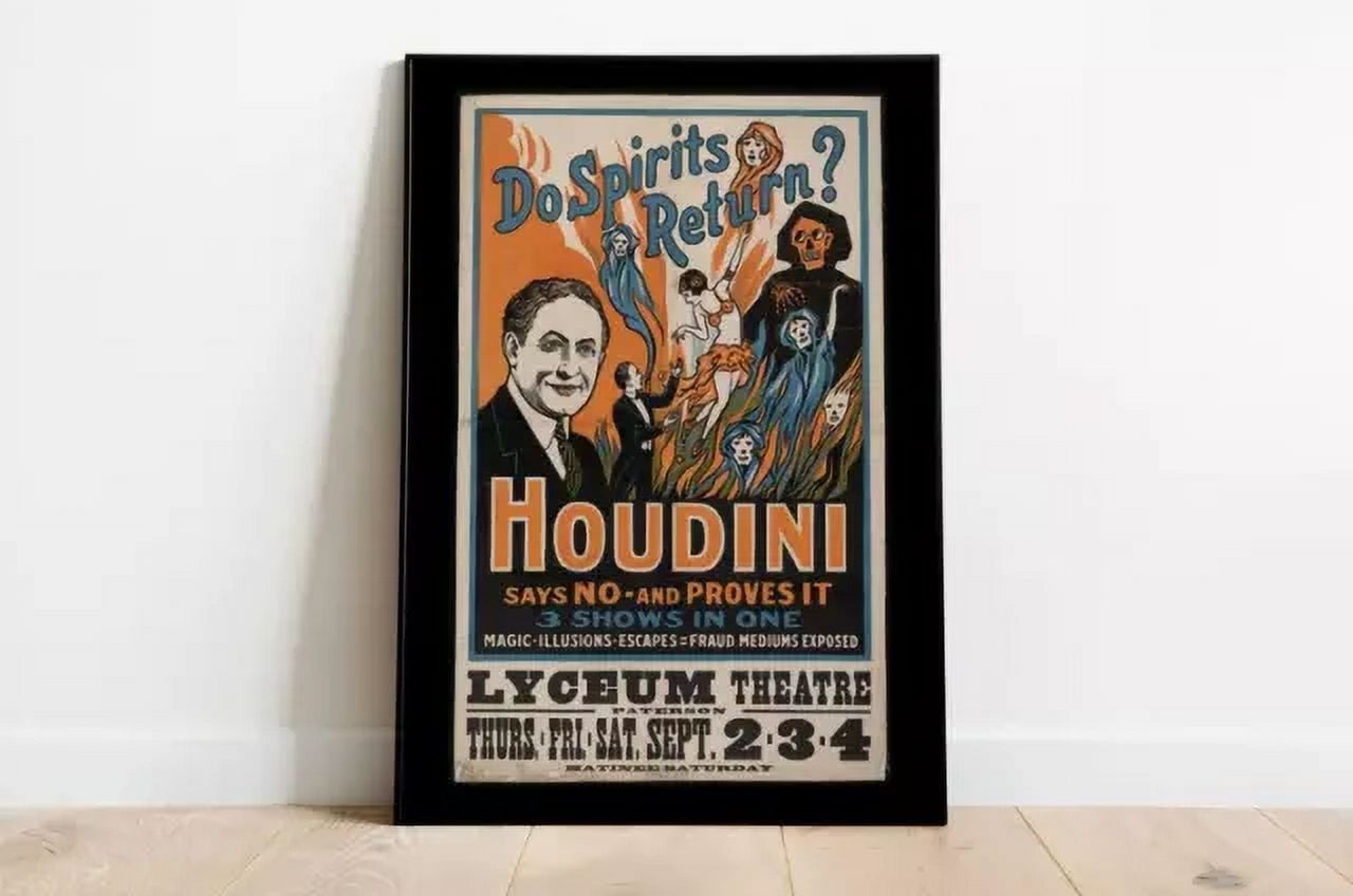 Houdini Poster, Magician Poster, Vintage Poster, Retro Poster, Show ...
