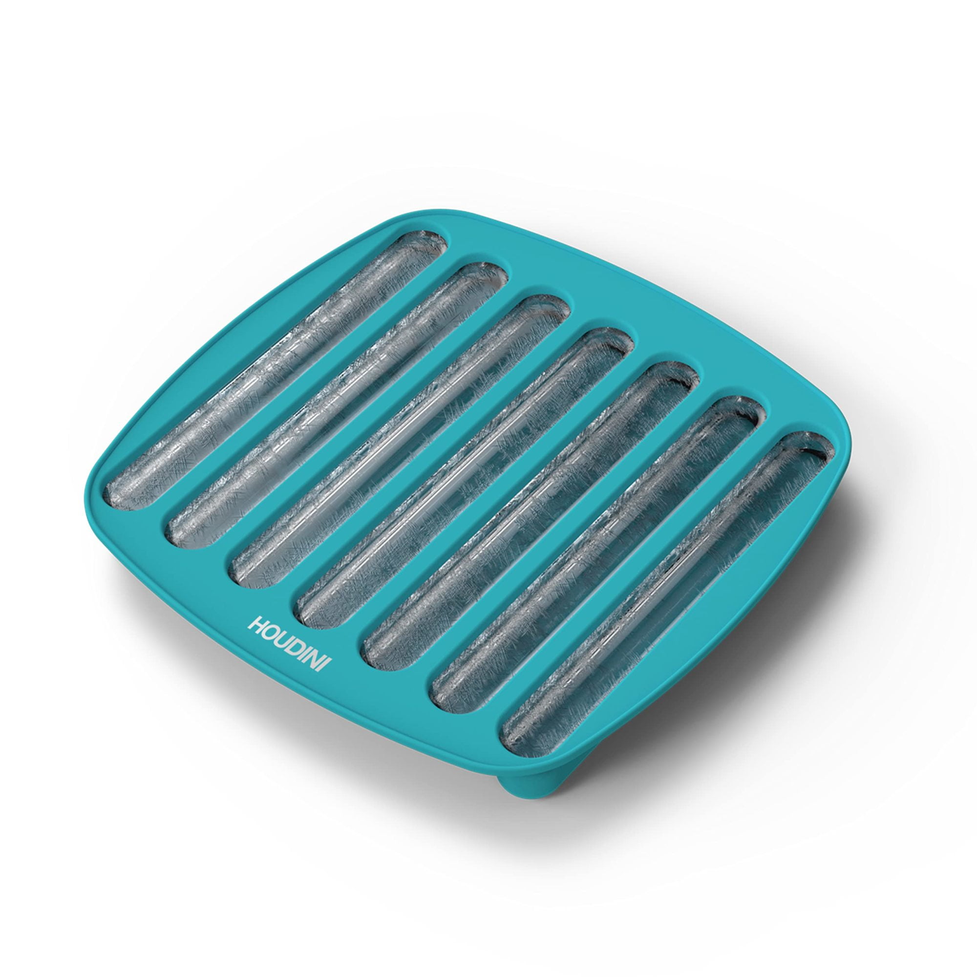Houdini Silicone Collins Ice Tray with Easy to Remove Ice Spheres, Blue ...