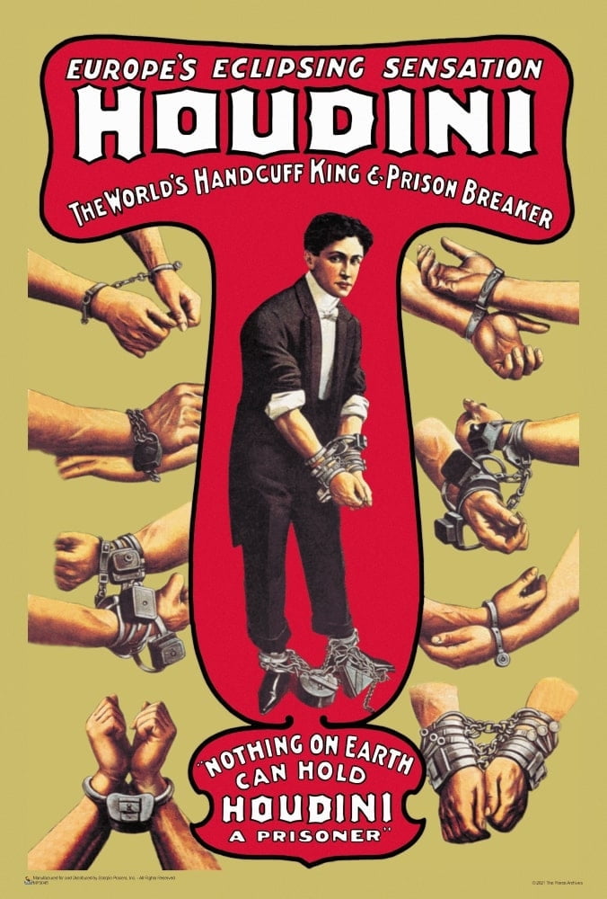Houdini - The World's Handcuff King and Prison Breaker Mini Poster 12 ...
