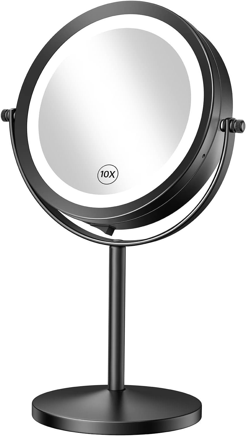 "Houflody 1X/10X Magnification LED Makeup Mirror, 7"" Lighted Vanity ...