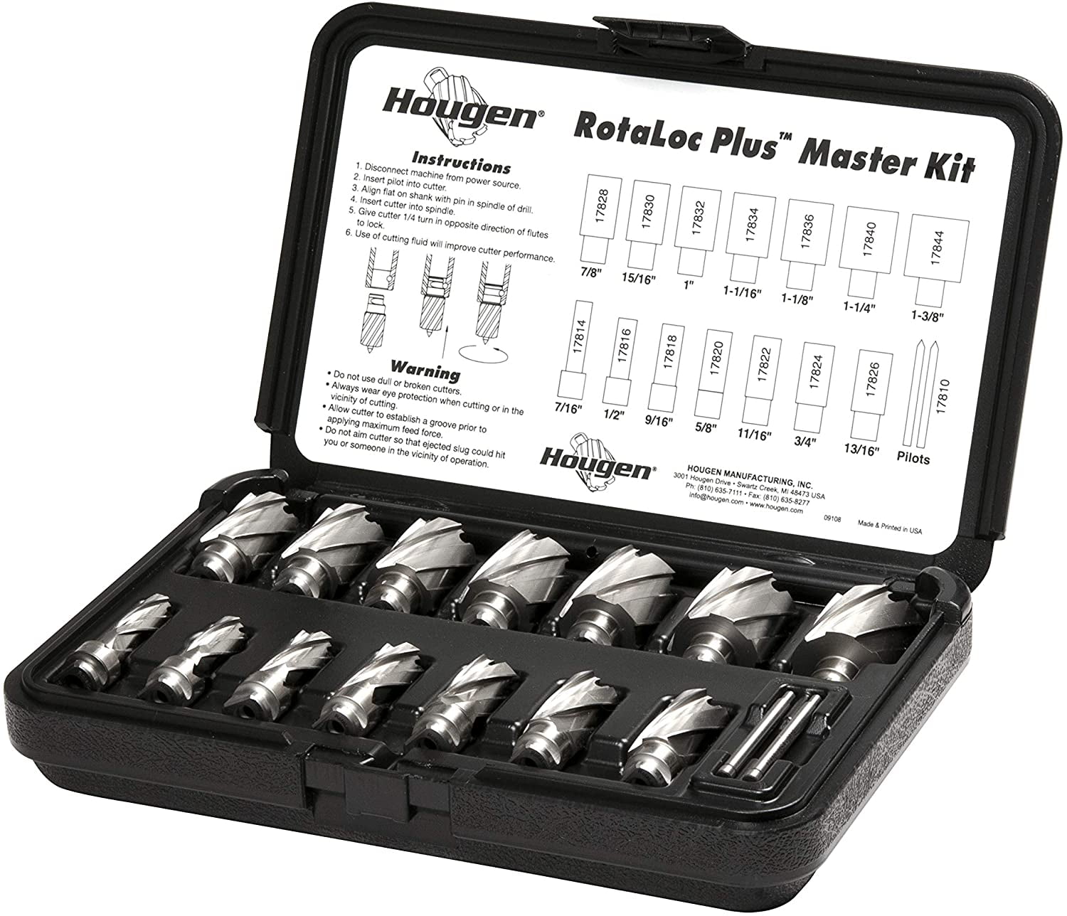 Hougen 17808 RotaLoc Plus Master Kit - Walmart.com
