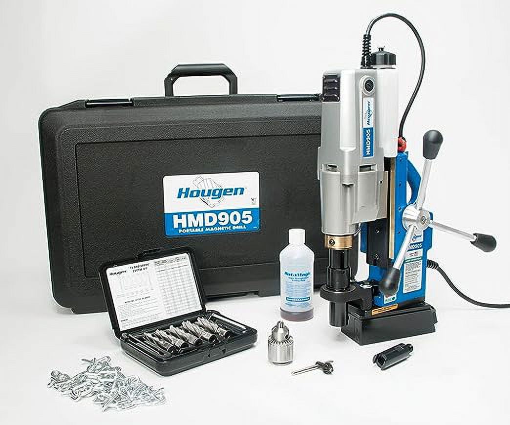 Hougen HMD905S 115-Volt Swivel Base Magnetic Drill with Coolant Bottle ...