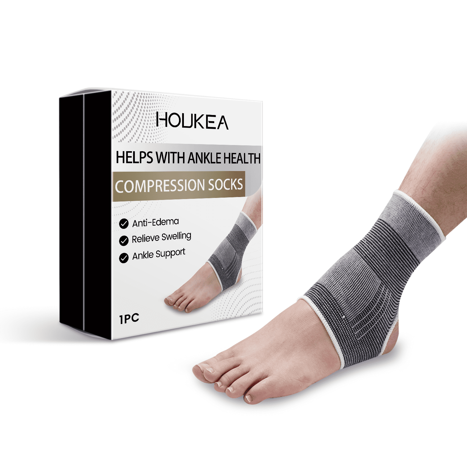 Houkea Foot Care Socks - Improve Comfort & Circulation, Reduce Swelling ...
