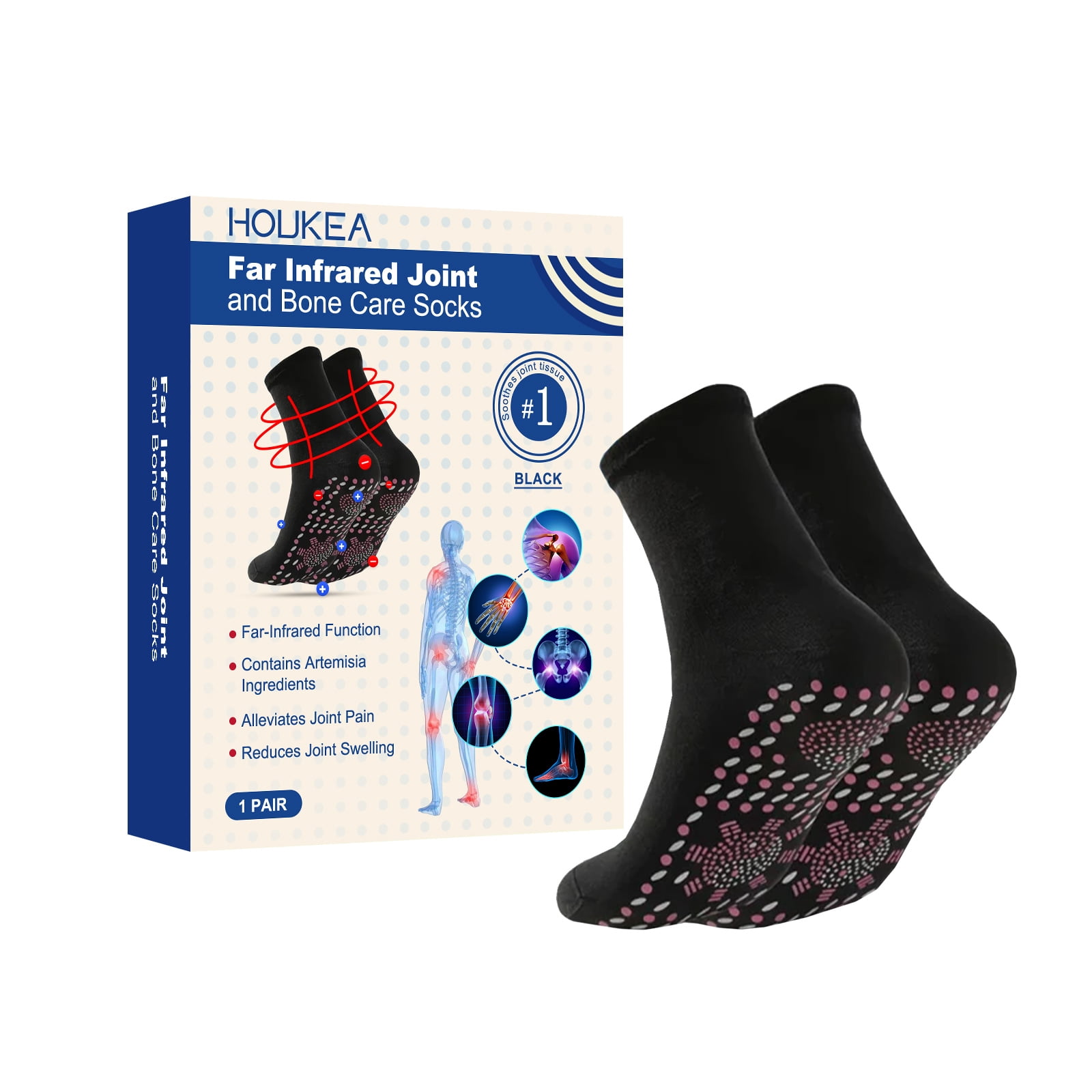 Houkea Joint Care Socks Body Joints Legs Foot Massage Socks Breathable ...
