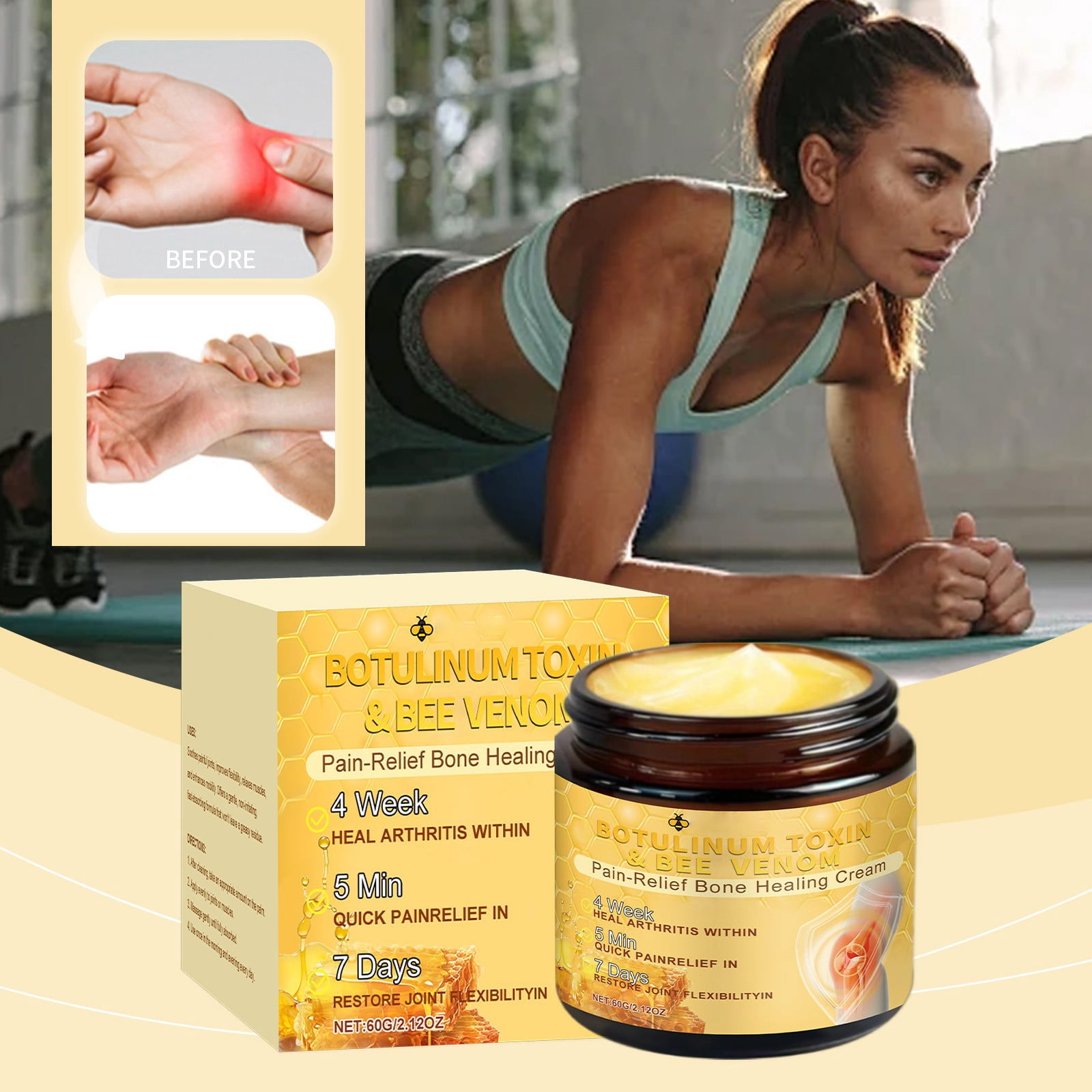 Houkea Joint Pain Healing Soothing Cream - Botulinum and for Bone for ...