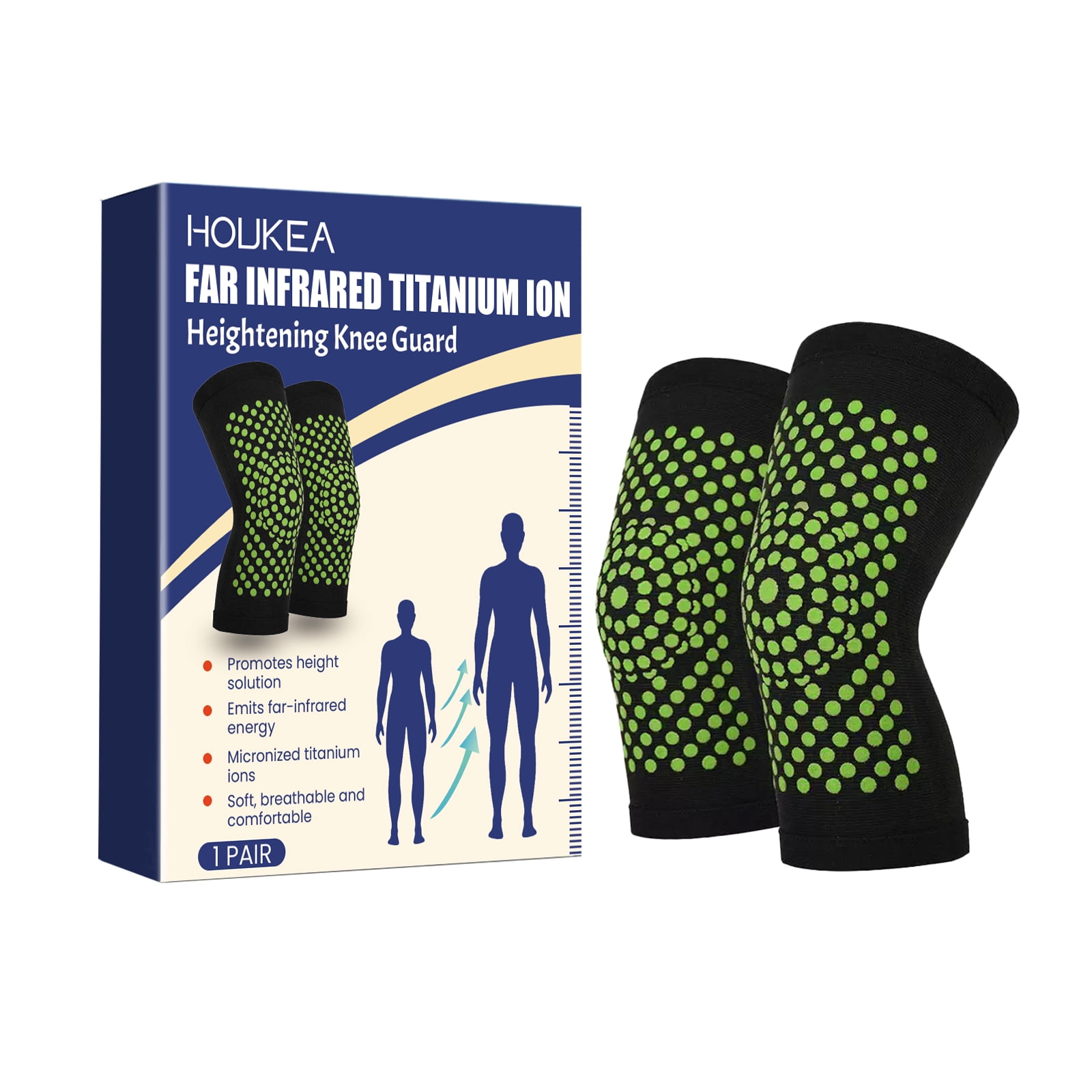 Houkea Wormwood Knee Pads, Massage To Promote Outdoor Sports Knee Joint ...