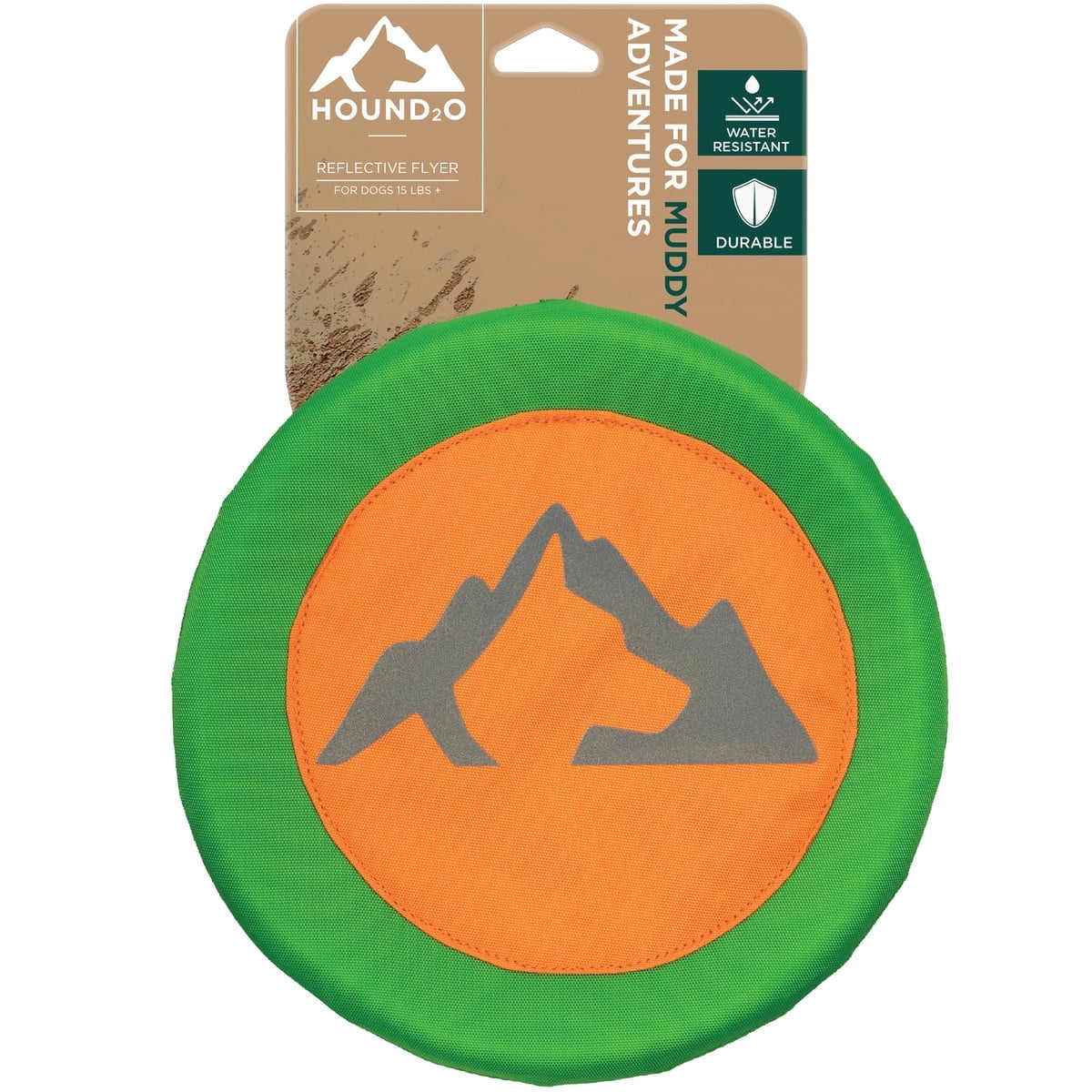 Hound2O Dog Toys - Reflective Flyer, Orange - Tough, Engaging ...