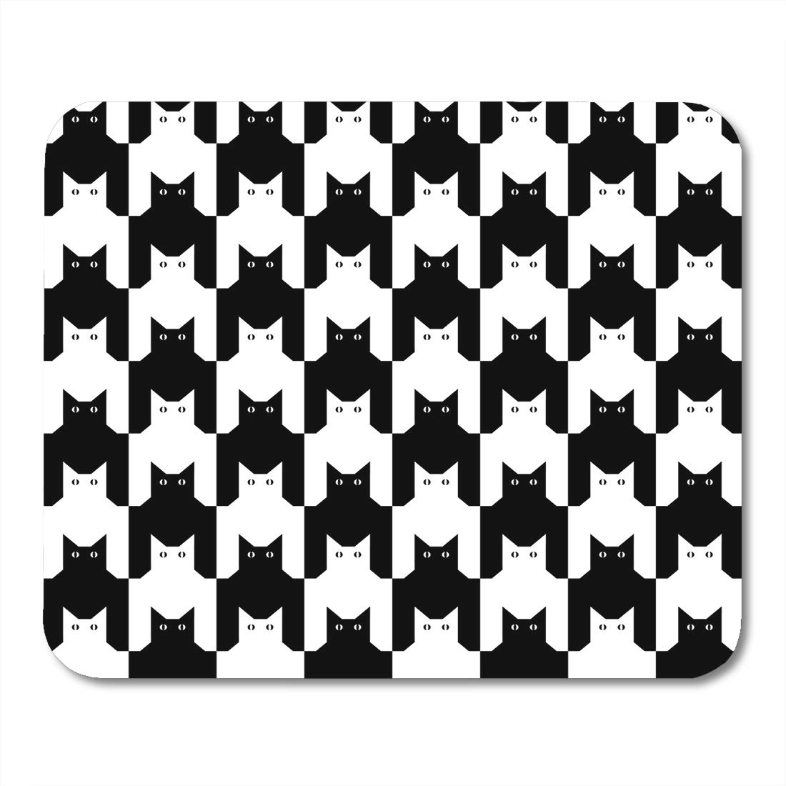 Houndstooth Cats Hounds Tooth Pattern in Black and White Flannel ...