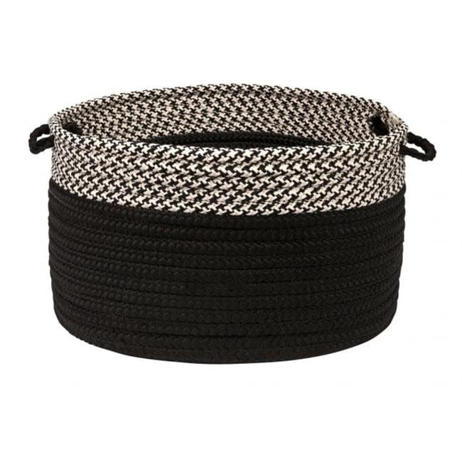 Houndstooth Dipped Basket - Black 24in.x14in. - Walmart.com