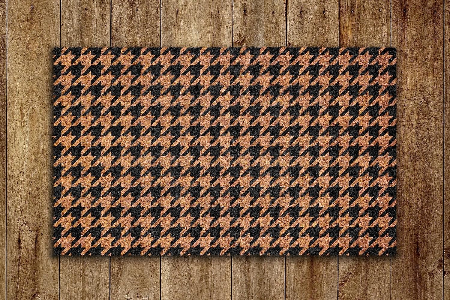 Houndstooth Pattern Welcome Door Mat Houndstooth Welcome Door Mats ...