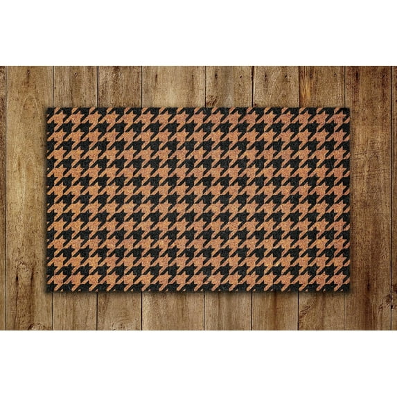 Houndstooth Pattern Welcome Door Mat Houndstooth Welcome Door Mats ...