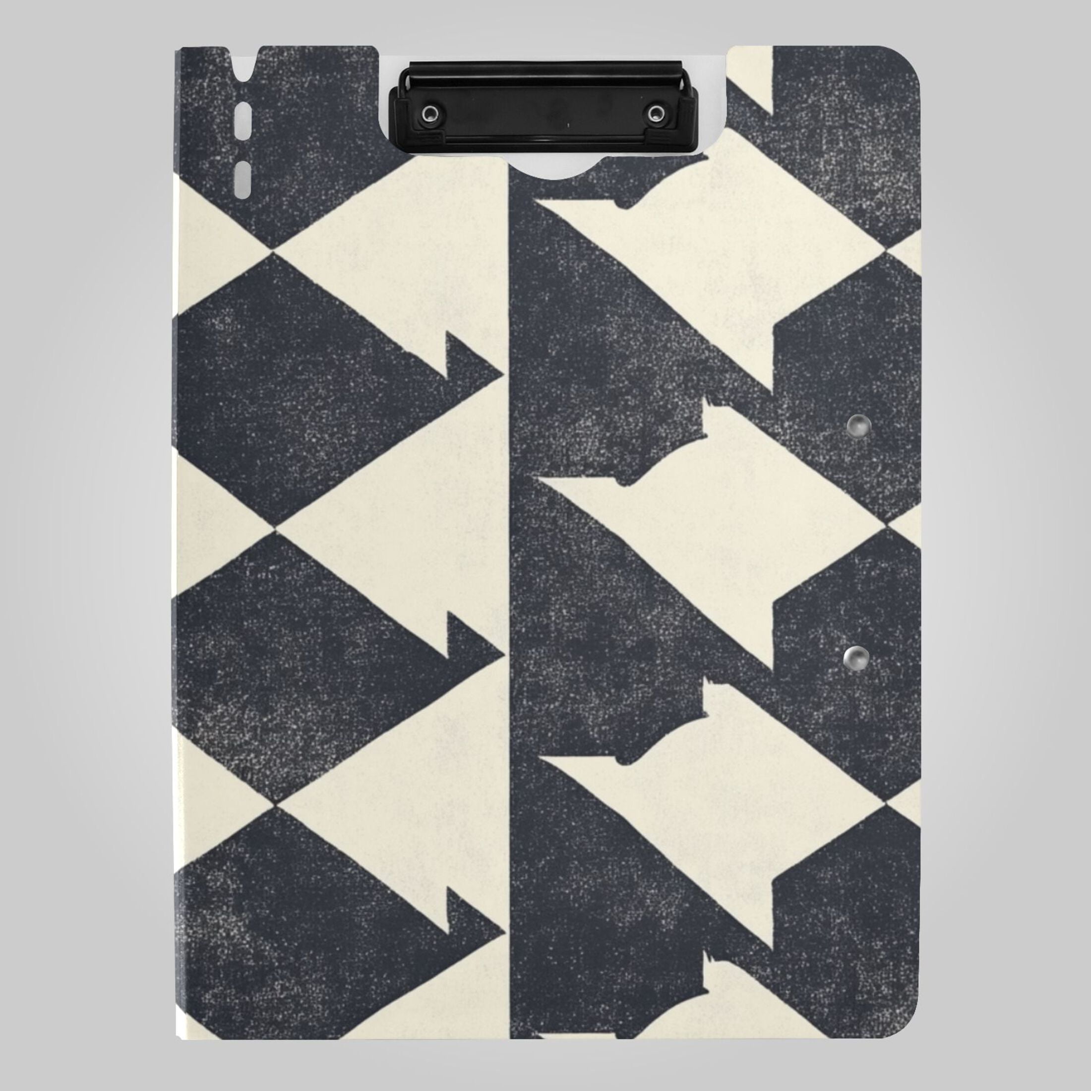 Houndtooths Classic Tile Pattern Foldable Binder Folder Clipboard with ...