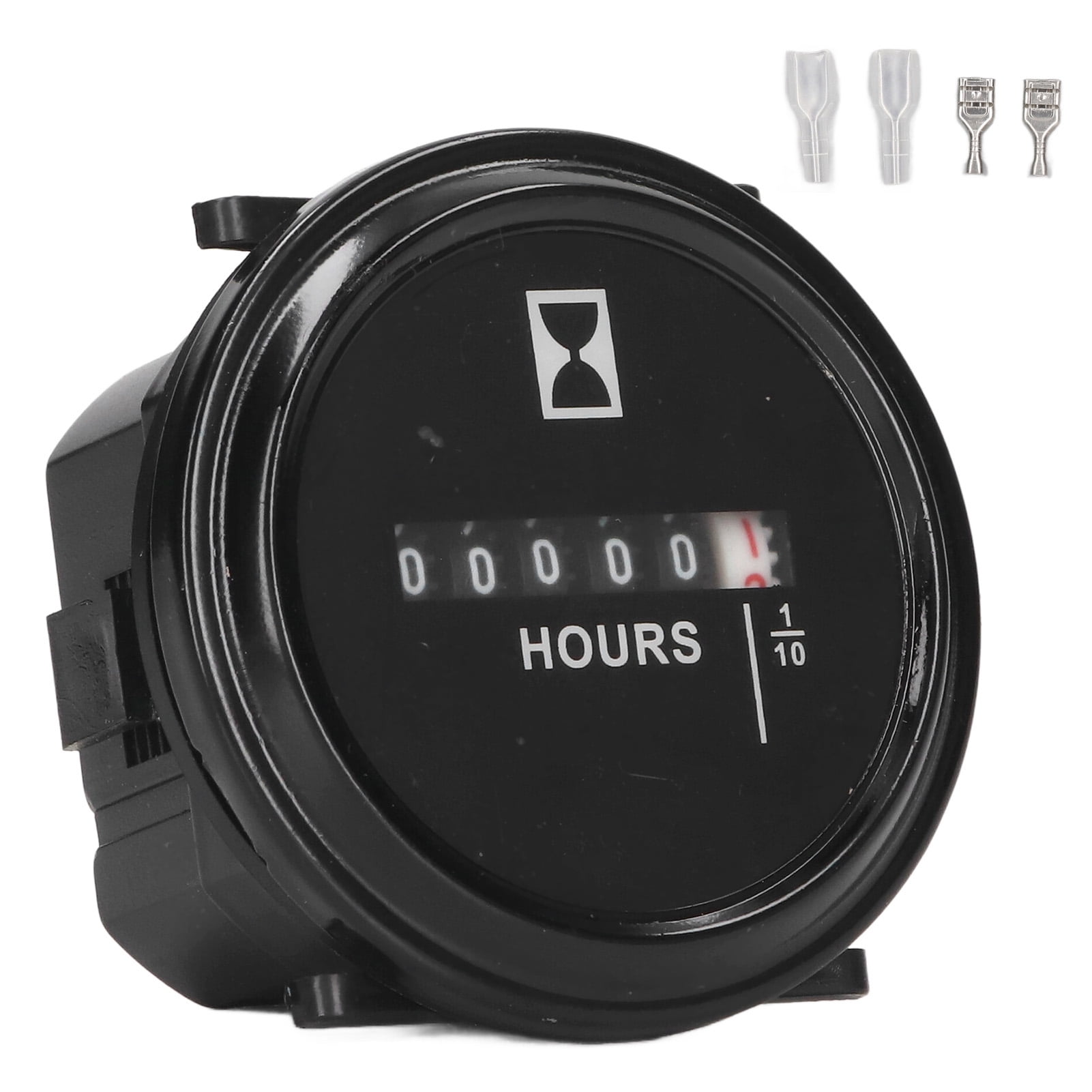Hour Meter 99999.9 Hours AC DC Universal Hourmeter Fully Sealed Round Quartz Mechanical Hour ...