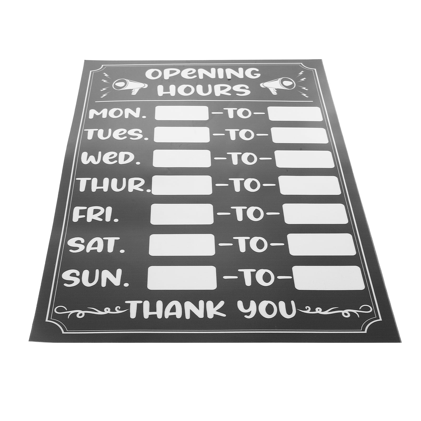 Hour Signs for Bank Adhesive Business Hours Opening Times Shop Write ...