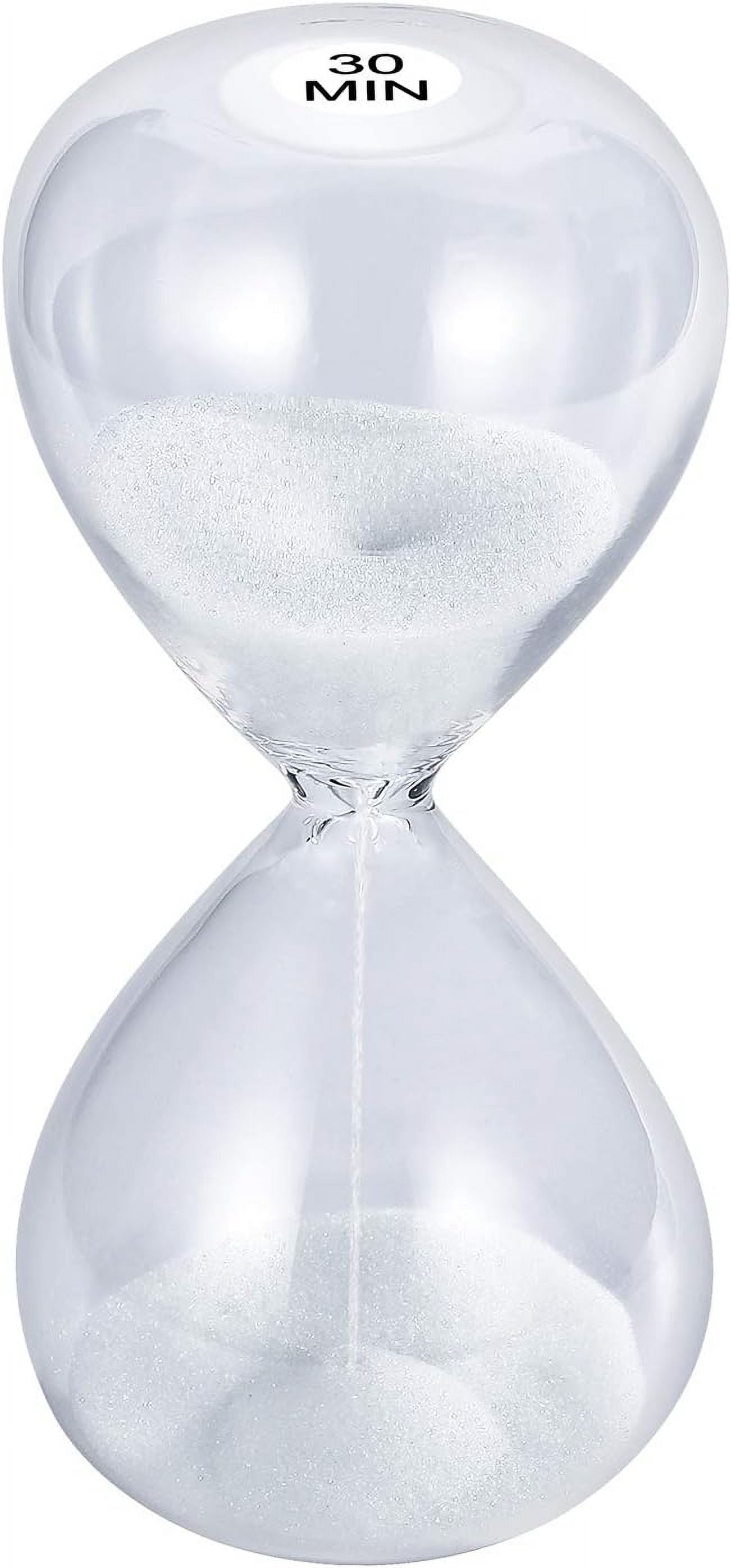 Hourglass 30 Minute Sand Timer: 5.1 Inch White Sand Clock, Extra Reloj ...