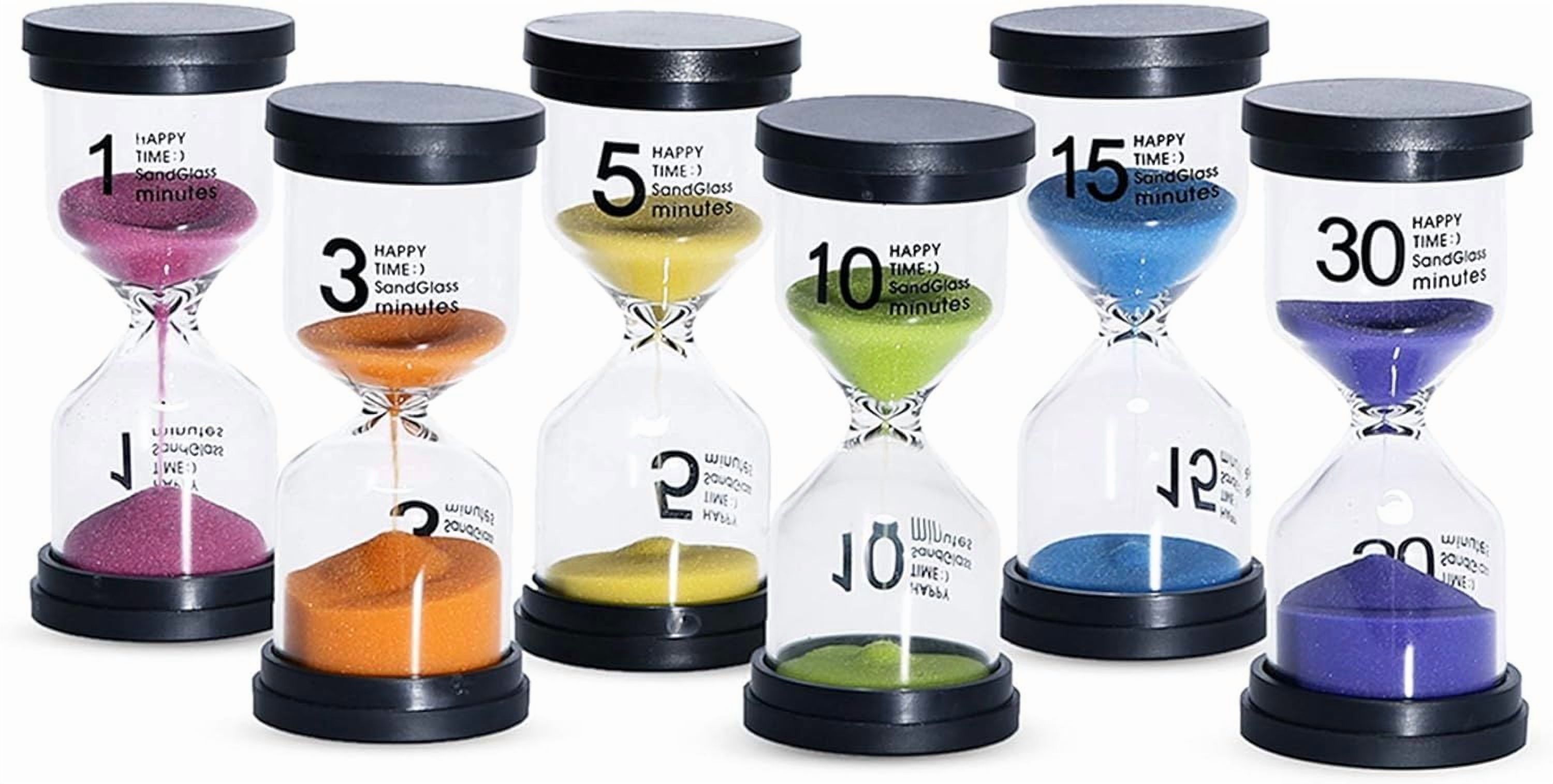 Hourglass 6 colors Hourglass 1/3/5/10/15/30 minutes Hourglass clock ...
