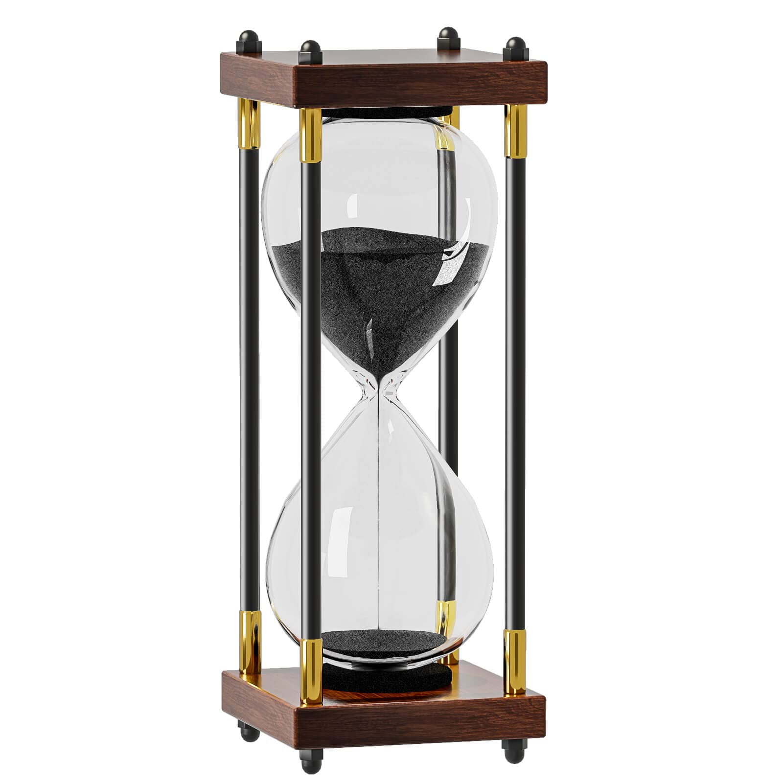 Hourglass 60 Minute Sand Timer: Large 10 Inch Decorative Wooden Sand ...