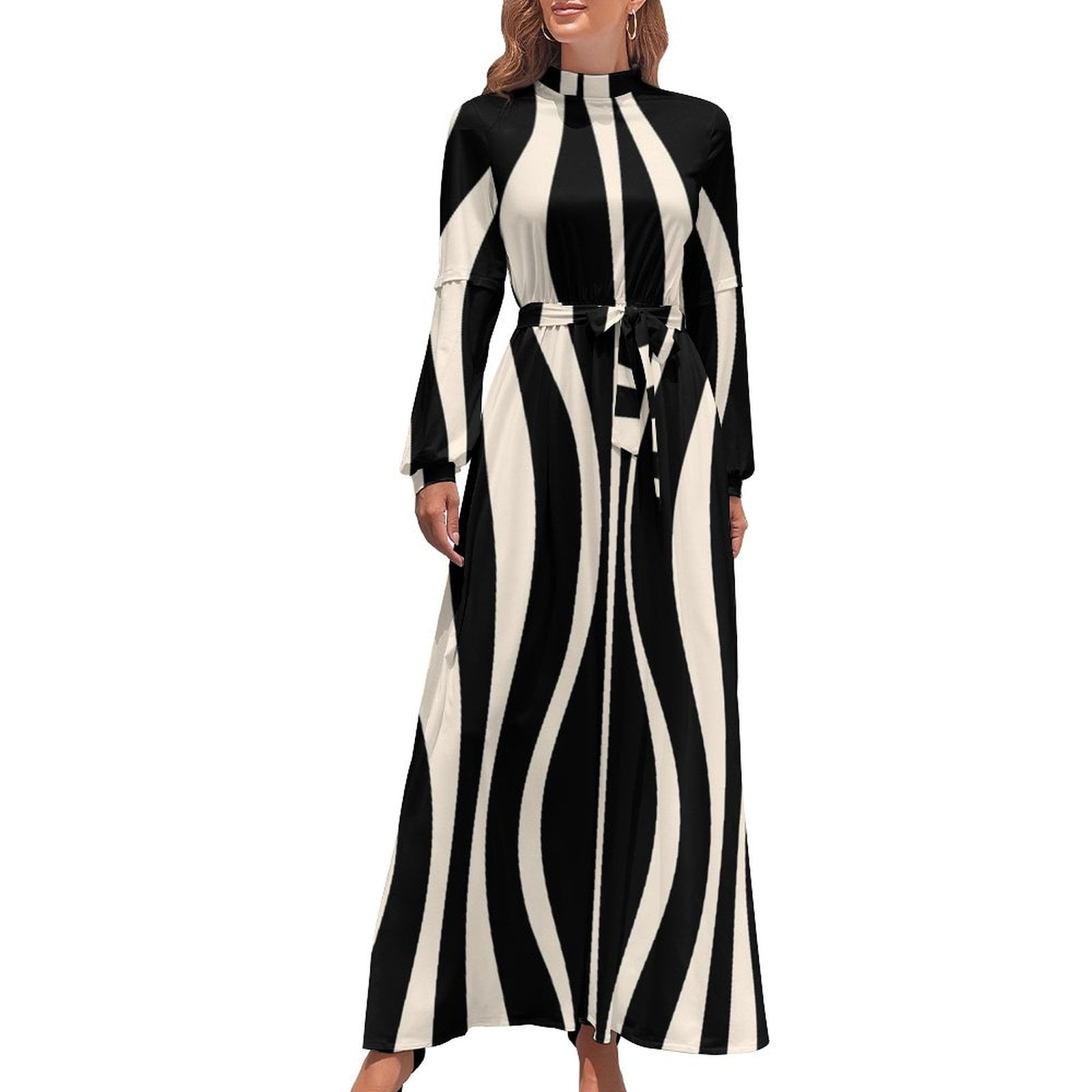 Hourglass Abstract Midcentury Modern Retro Mod Pattern in Black and ...