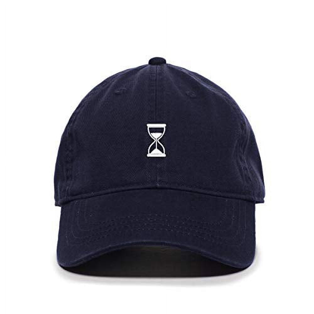 Hourglass Baseball Cap Embroidered Cotton Adjustable Dad Hat Navy ...