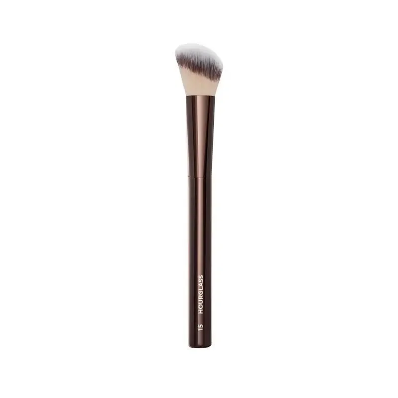 Hourglass Blush Brush No.15 Angled Stippling Contour Makeup Brush with Soft Synthetic Hair Metal ...