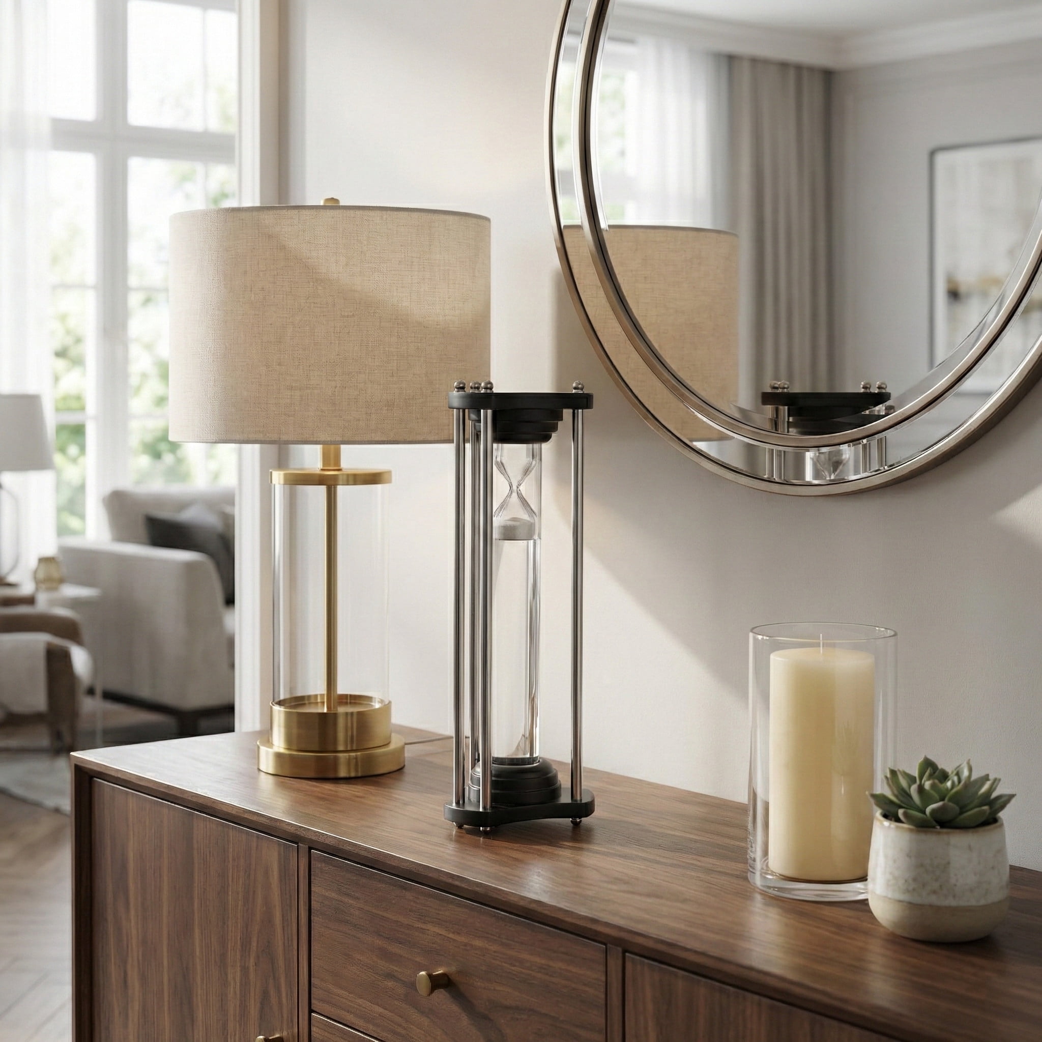 Hourglass Figurine for Home and Office Decor - Glass Sand Timer for ...