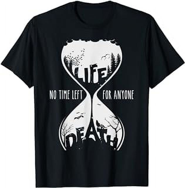 Hourglass Life And Death No Time Left For Anyone Sand Timer T-Shirt ...