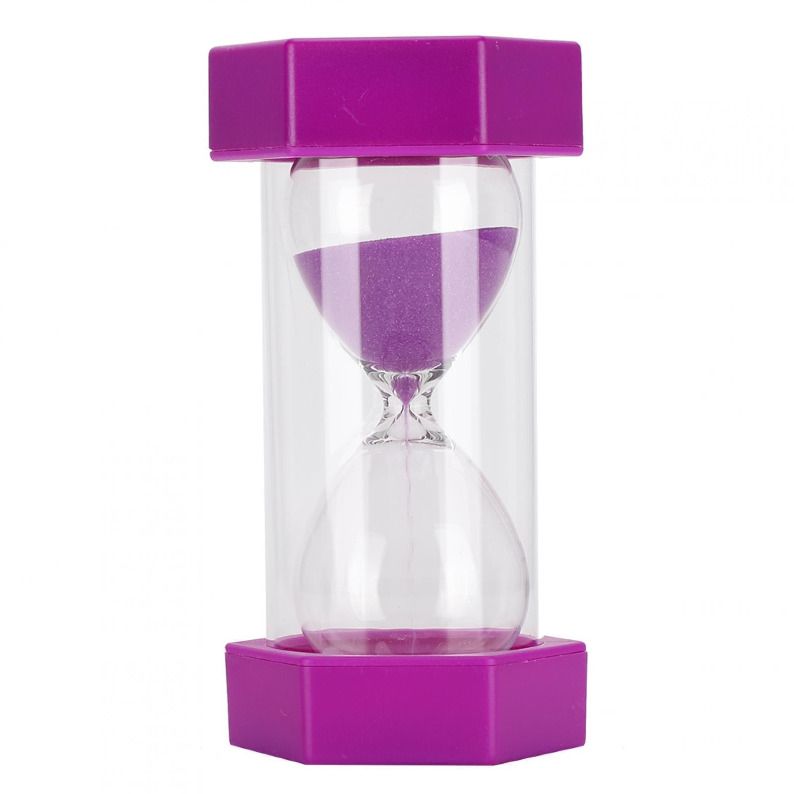 Hourglass Sand Timer 10 Minute Colorful Sand Watch 10 Min, Small Purple Sand Clock Plastic Hour ...