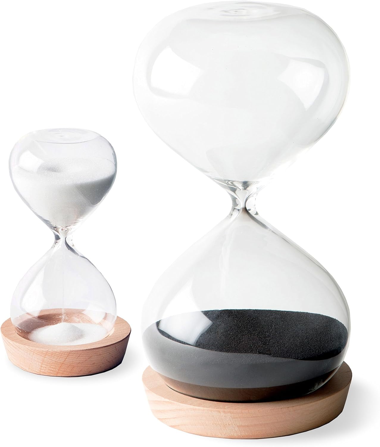 Hourglass Sand Timer - 30 Minute & 5 Minute Timer Set - Improve ...