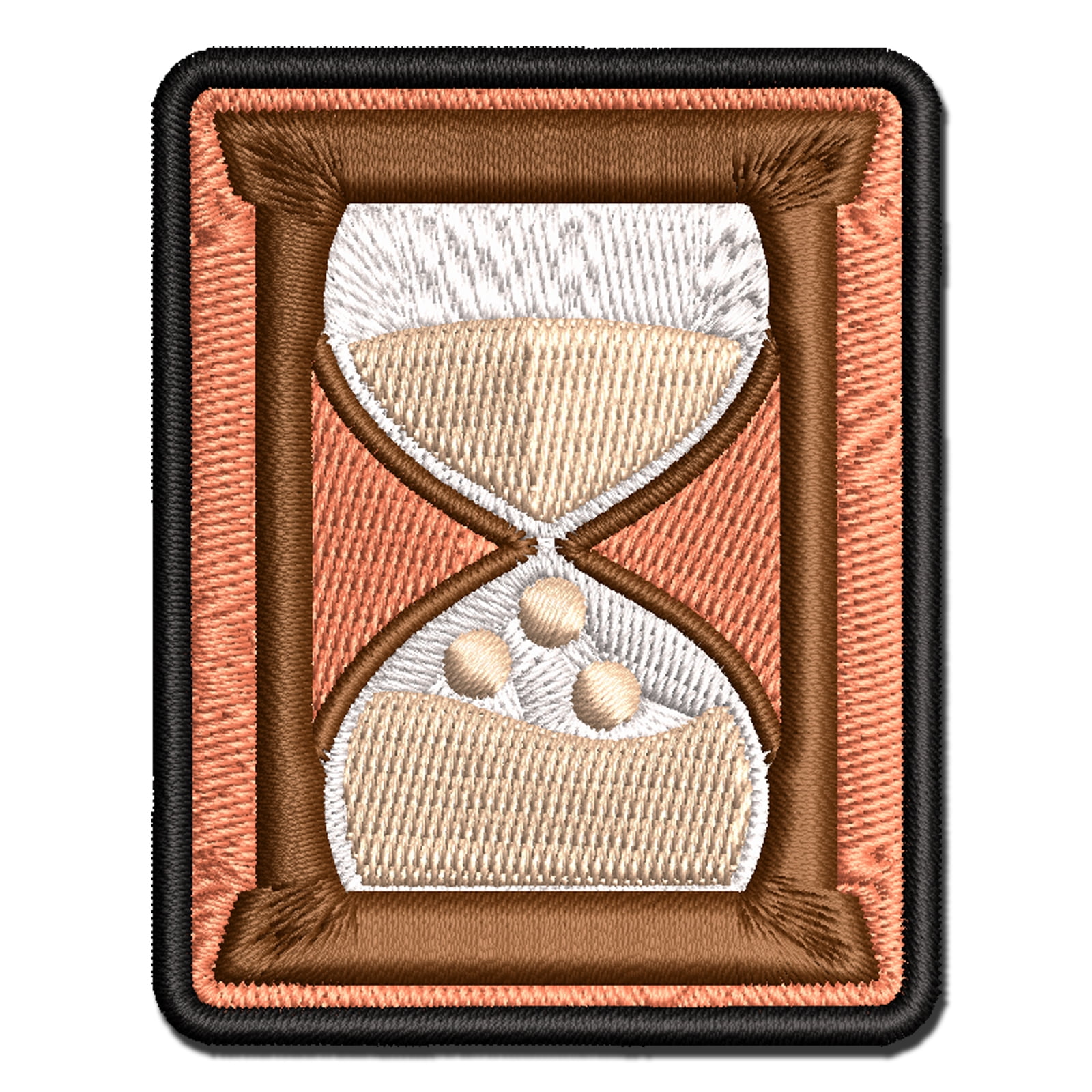Hourglass Sands of Time Applique Multi-Color Embroidered Hook & Loop Patch - 3 Inch Medium ...