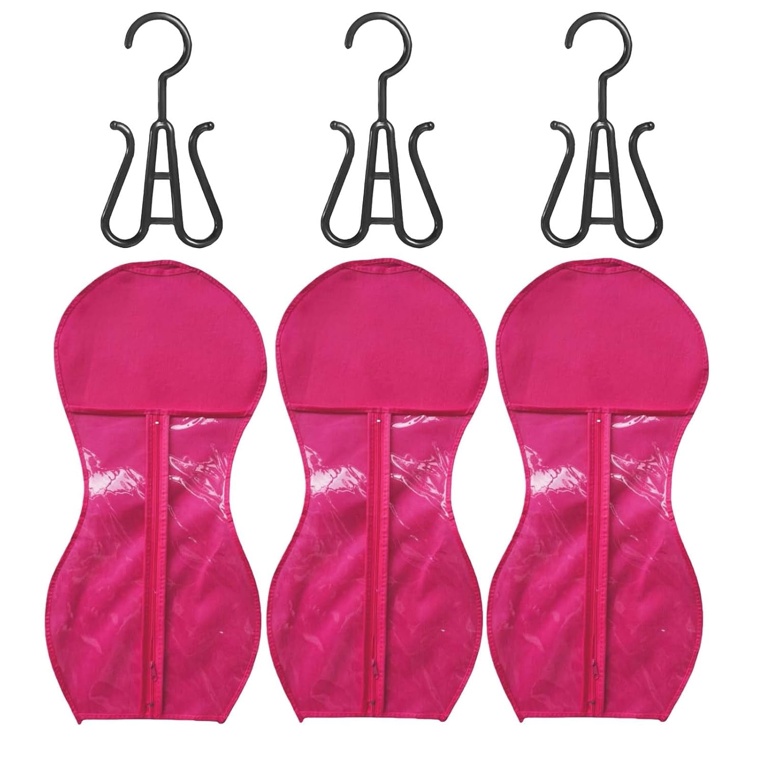 Hourglass-Shaped Wig Storage Bag with Hanger, Hair Extension Holder ...