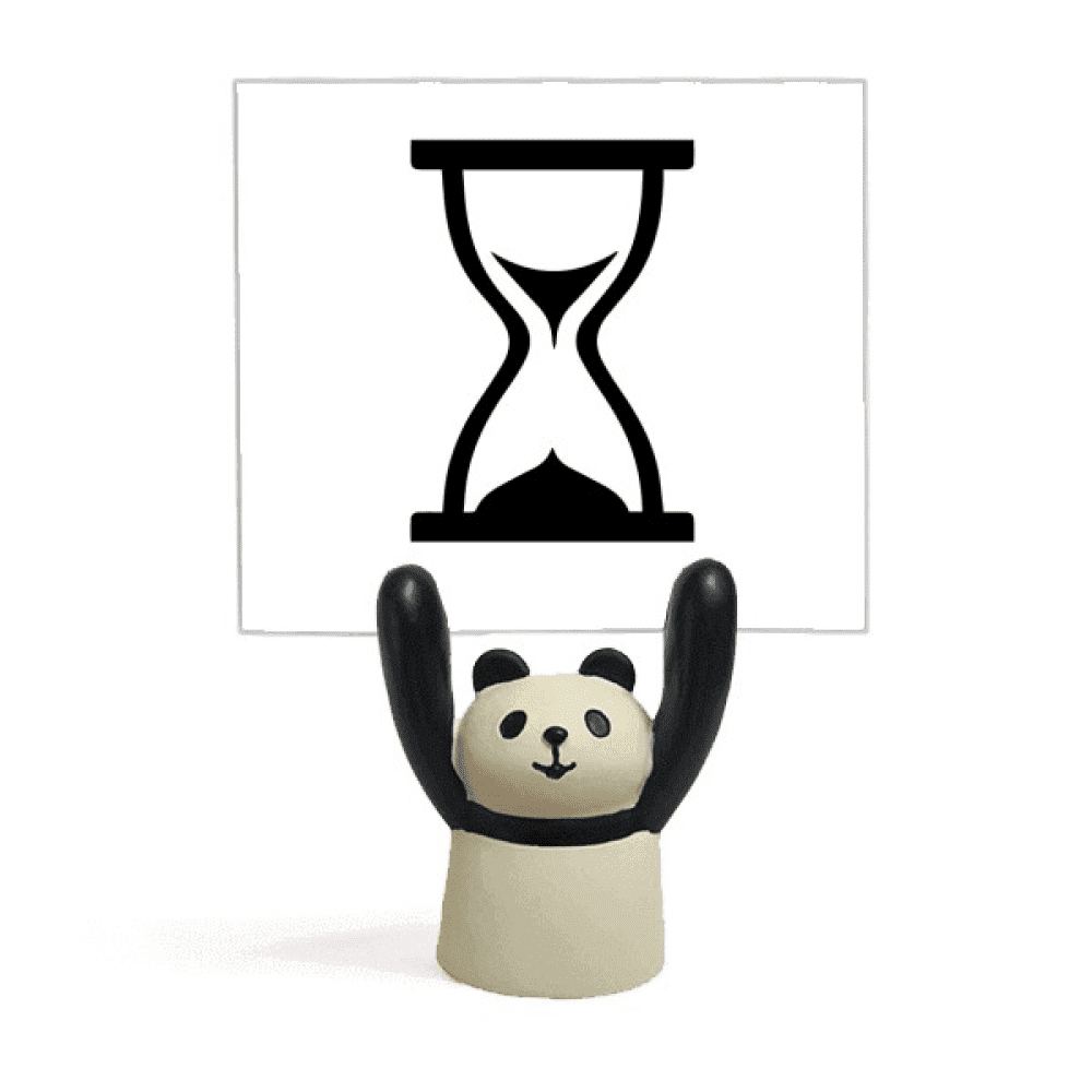Hourglass Time Calculations Continue Memo Holder Cartoon Animal Panda ...