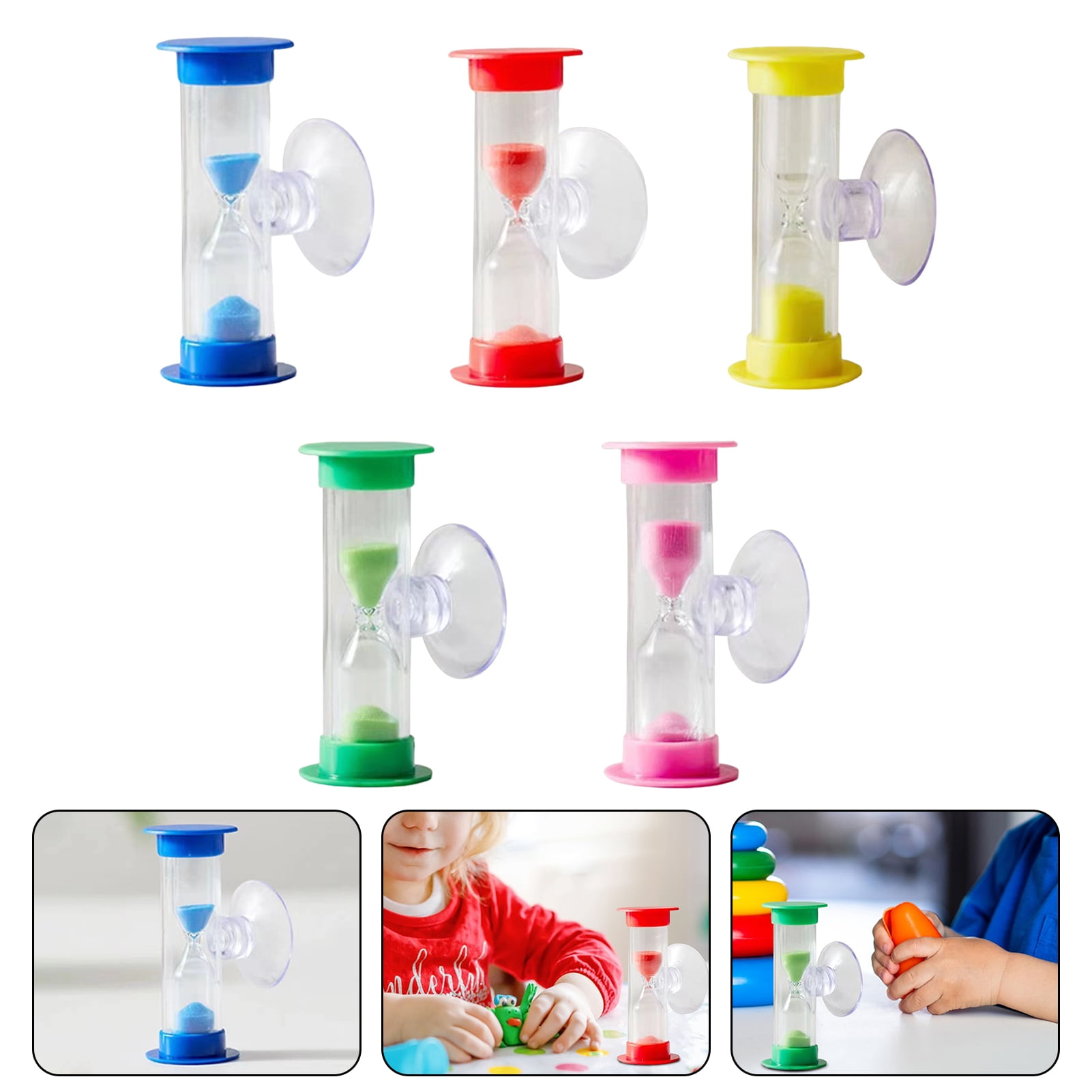 Hourglass Timer 3 Minute Hourglass Sand Timer with Suction Cup Durable ...