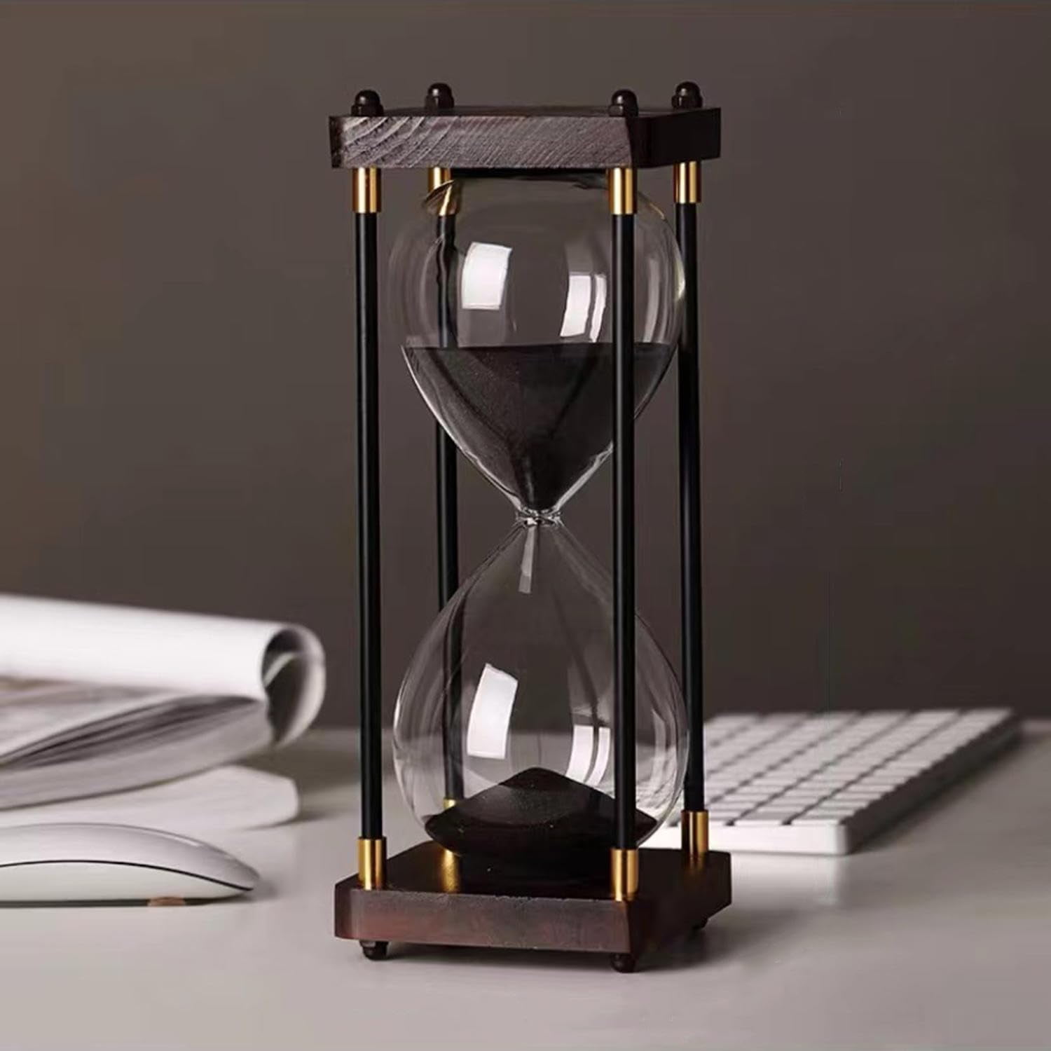 Hourglass Timer, 30 Minutes Sand Timer, Vintage Wooden Sand Timer ...