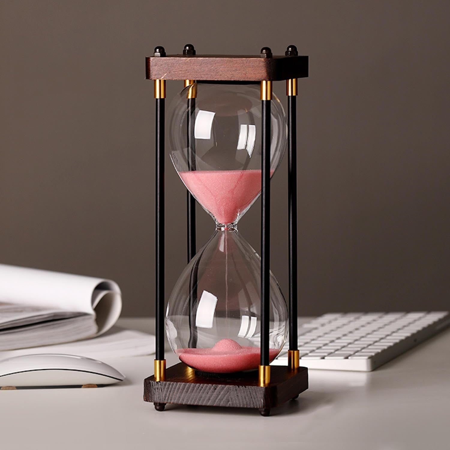 Hourglass Timer, 30 Minutes Sand Timer, Vintage Wooden Sand Timer ...