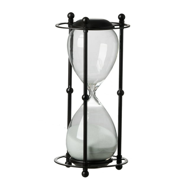 Hourglass in Stand - White Sand, Black - Walmart.com