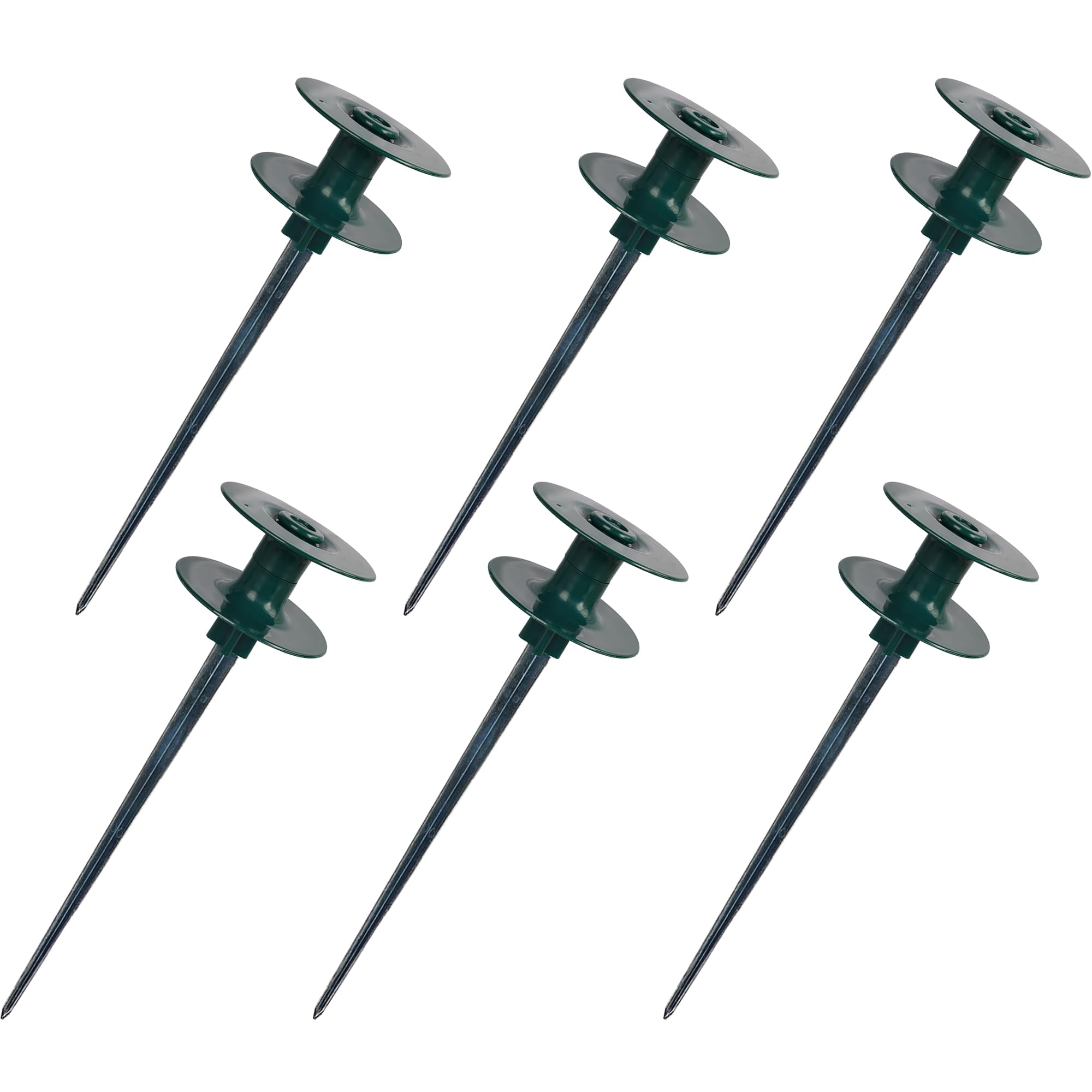 Hourleey 6 Pack Garden Hose Guide Spike, 10 Inch Rustproof Zinc Sturdy Metal Stake, Heavy Duty ...