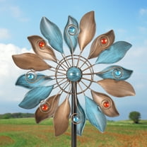 Hourpark 3D Kinetic Metal Wind Wheel & Spinners for Garden Outdoor ...