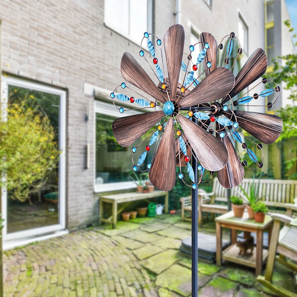 Hourpark Wind Spinners Outdoor Metal Kinetic Sculpture Windmills for ...