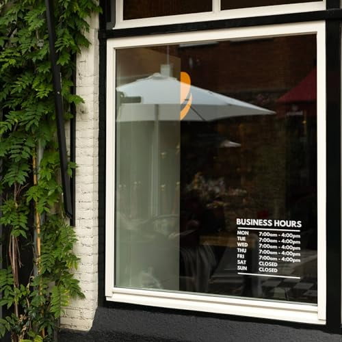 Hours of Operation Signs for Business - Custom Window Decals - Business ...