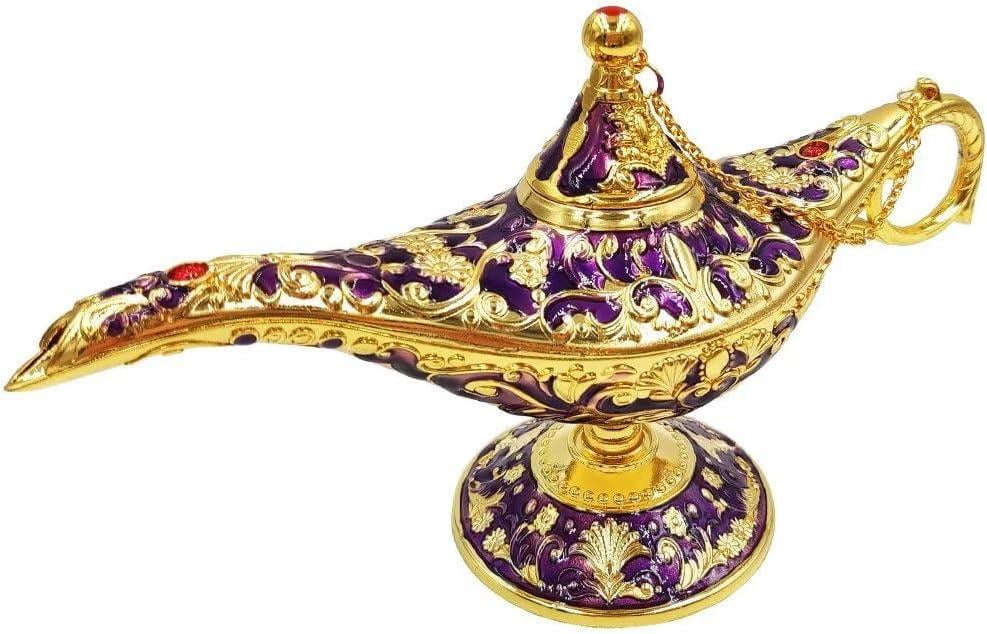 Hourwof Aladdin Genie Lamp Vintage Legend Aladdin Magic Lamp Wishing ...