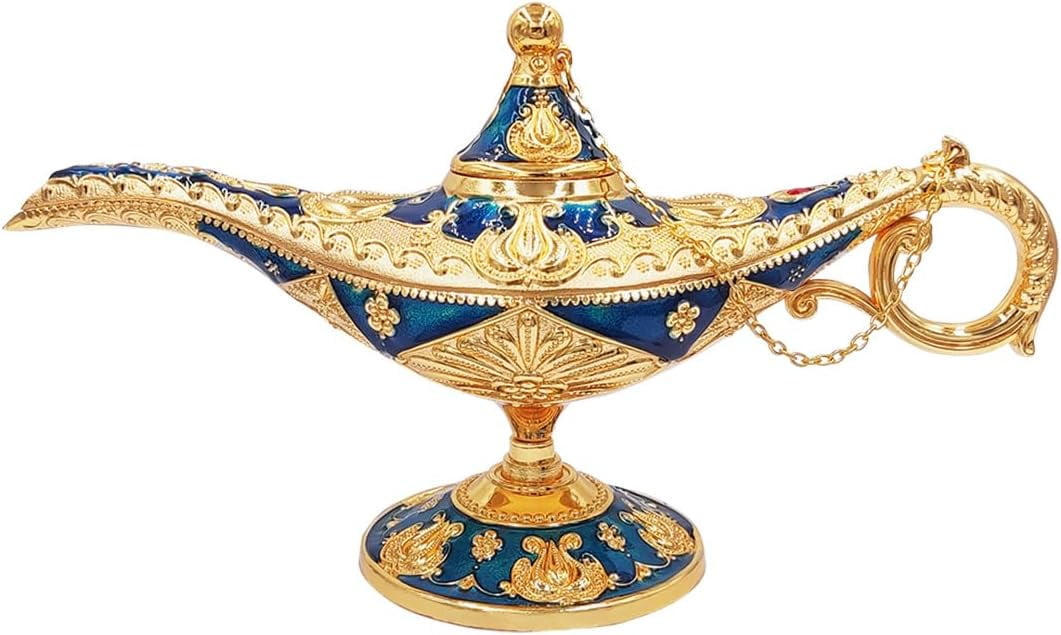 Hourwof Vintage Aladdin Magic Genie Lamp,Arabian Nights Costume Prop ...